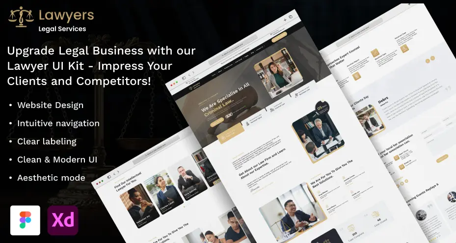 Lawyer Website Figma UI Kit | Law Firm Website Design