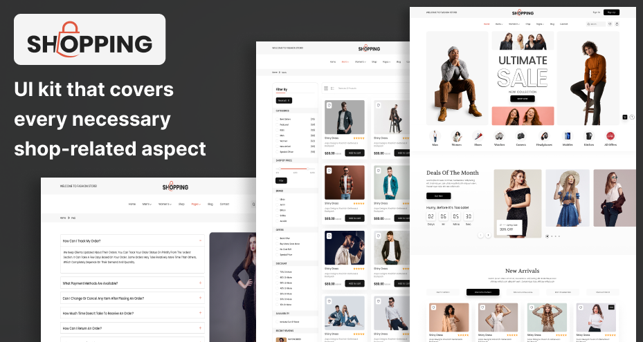Online Shopping Fashion Store Web UI Kit