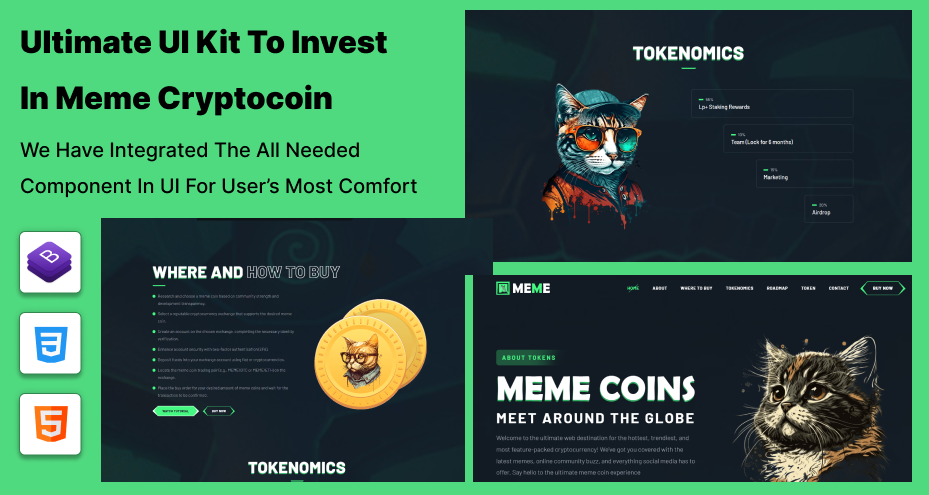 Innovative Meme Coin HTML Website Template | Bitrix Theme