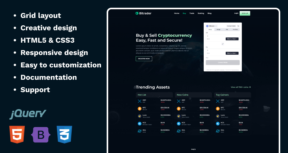 Crypto Trading Website Template Html Css And Bootstrap Design 8736