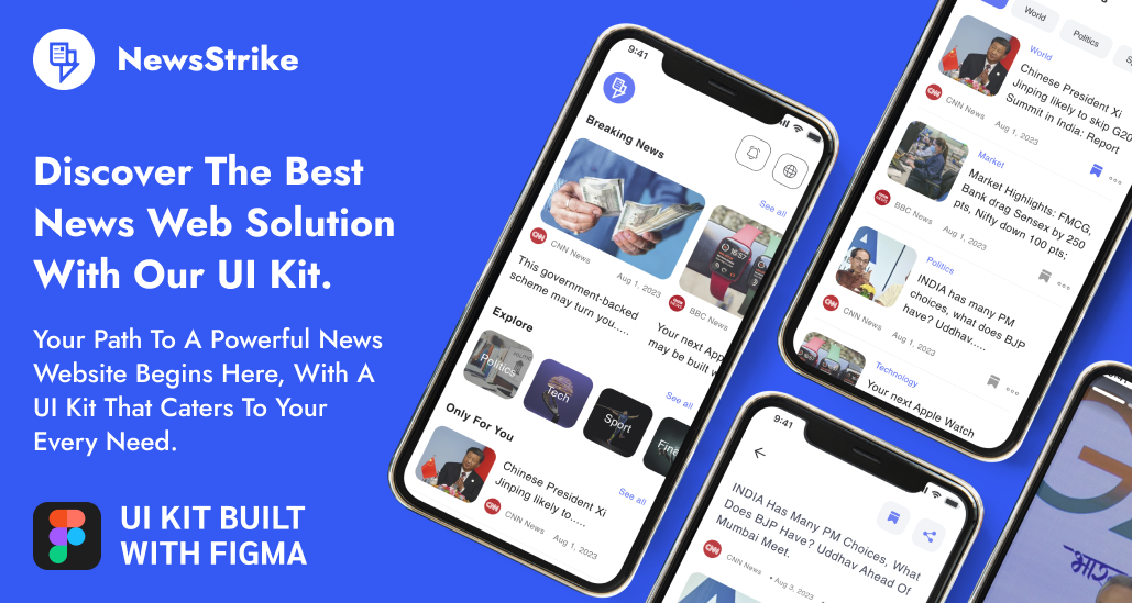 News App Figma UI Kit | Premium Design for News Application