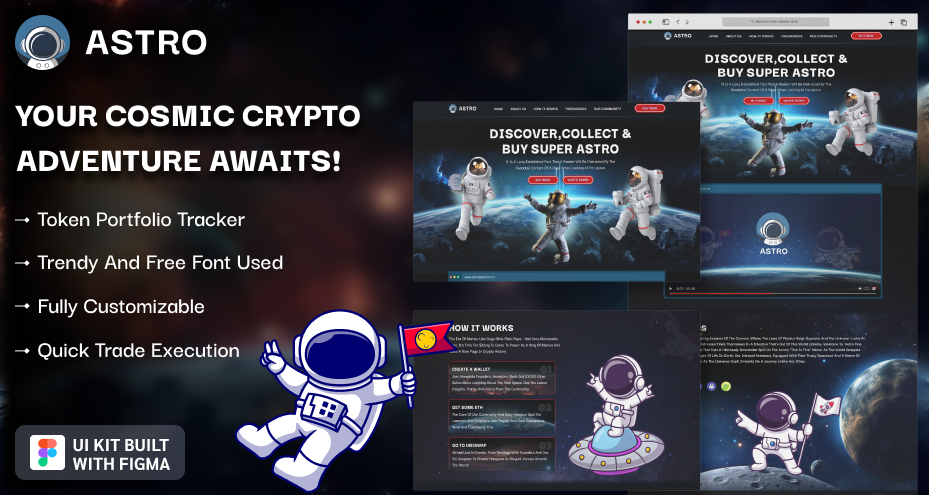 Astro Pepe Coin Web UI Kit | Pepe Coin Website Design In Figma