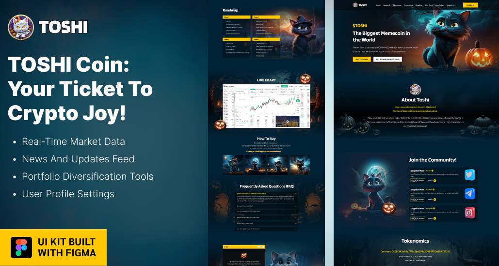 Toshi meme Coin Figma UI Kit