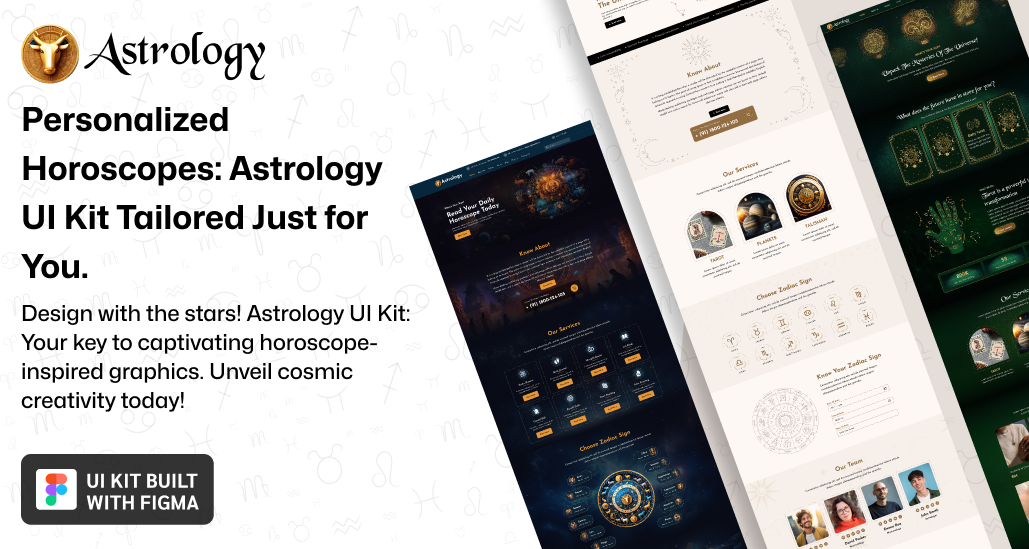 Astrologer Web Figma UI Kit | Best Astrology Website Design