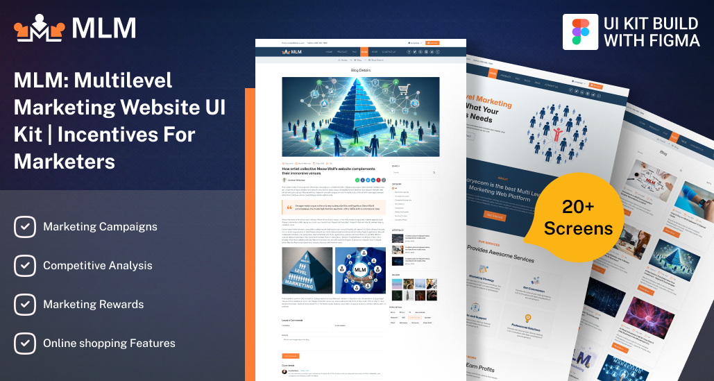 Multi-Level Marketing Web UI Kit | Figma MLM Design
