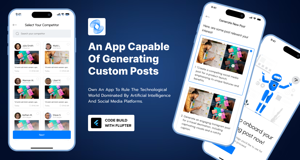 AI Post Generator App | Flutter