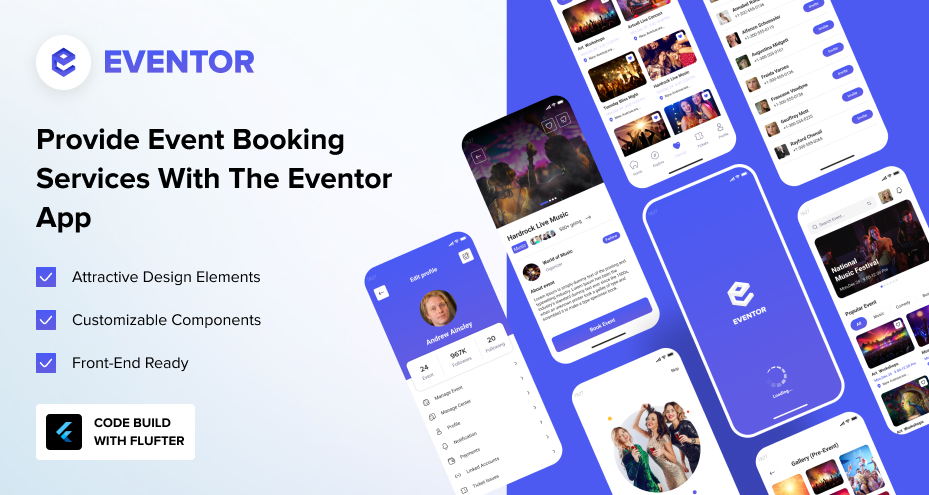 Online Event Booking Flutter Mobile App For Android And IOS