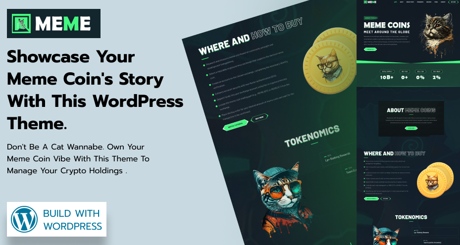 Best Crypto Meme Coin Website Theme Template In WordPress