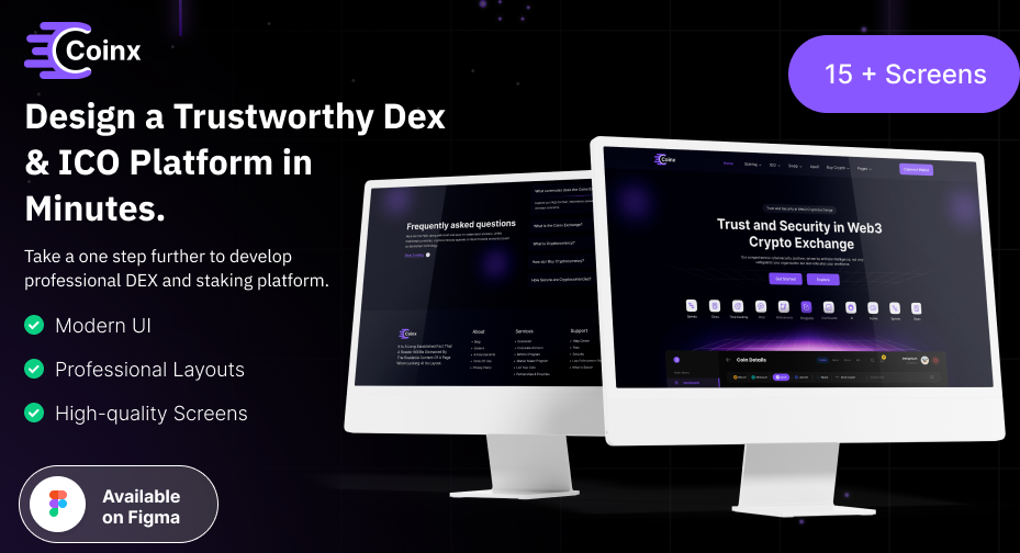 Crypto Swapping Web3 UI Kit | Figma IDO Platform Design