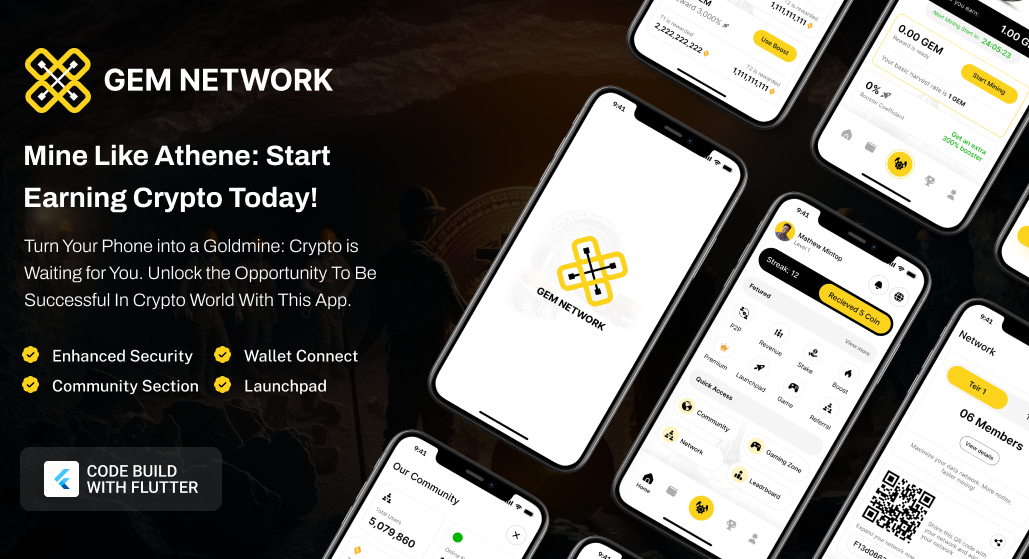 The Crypto Athene Mining Clone Flutter App