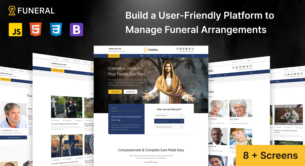 Funeral And Memorial Website Template In HTML 5 And CSS