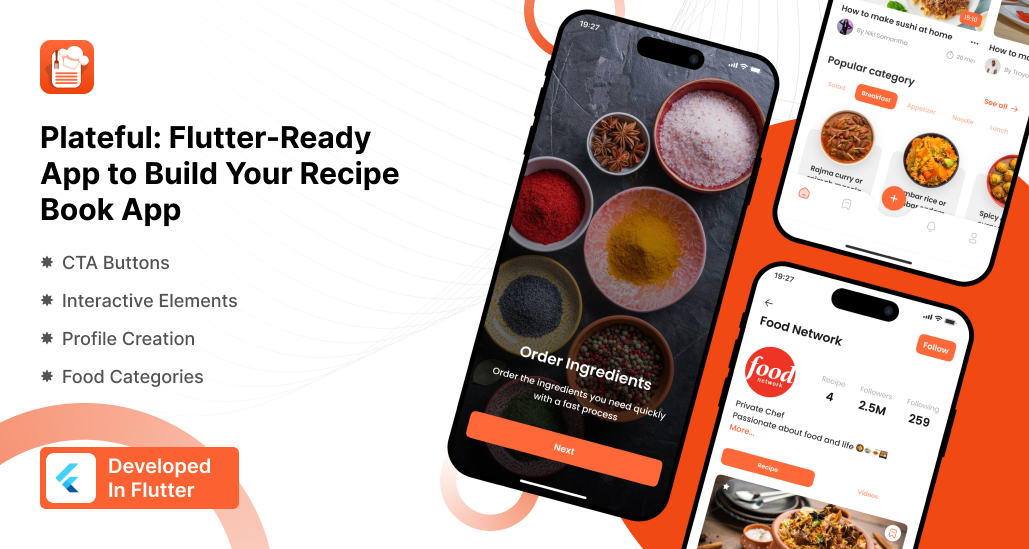 Online Food Recipe Book Flutter Mobile App
