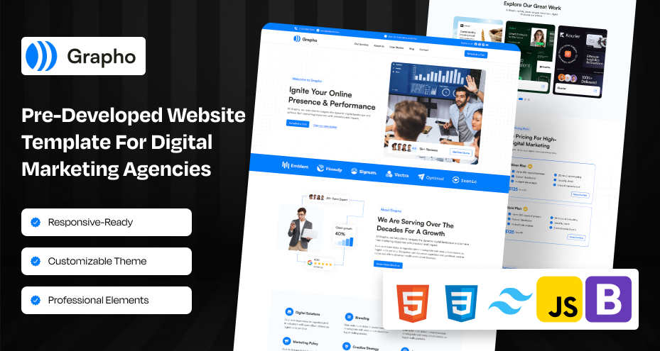 Digital Marketing Agency Website Template In HTML 5 And CSS