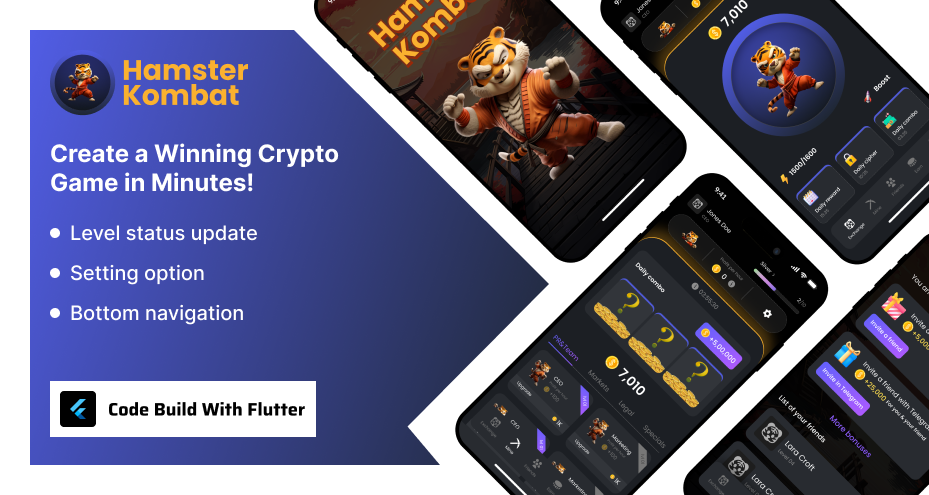 Hamster Kombat App | Tap To Earn Crypto Game Flutter App