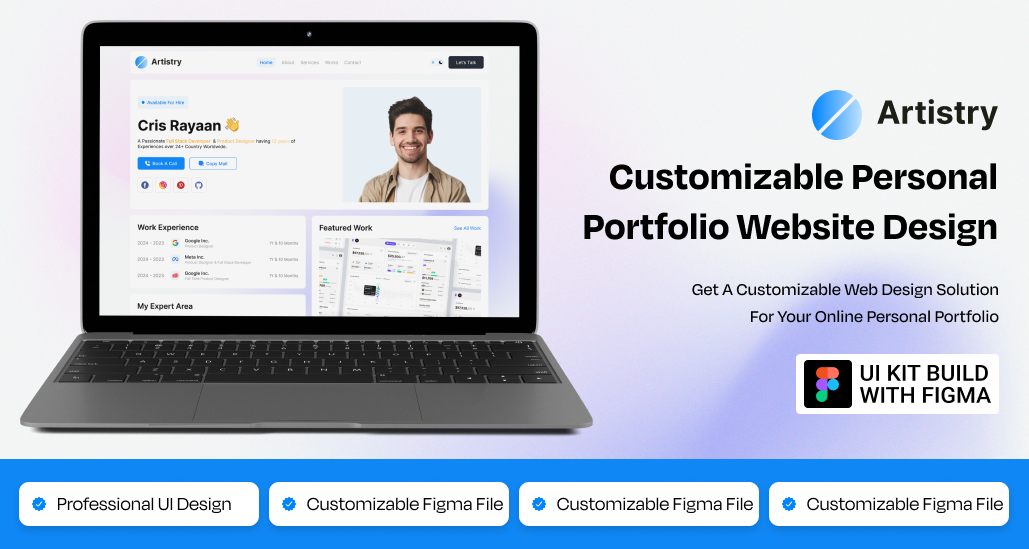 Personal Portfolio Web UI Kit - Figma Portfolio Design Template
