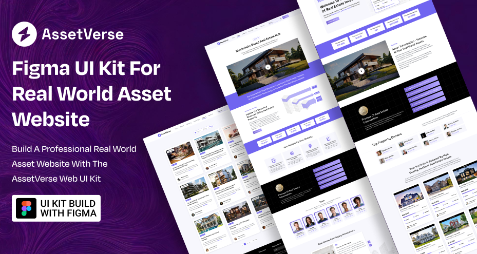 Real World Asset Web UI Kit | Real Estate Web Design in Figma