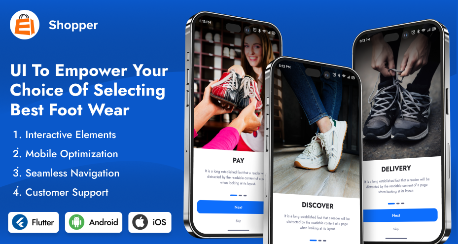 EShopper - Online Shoe eCommerce Store Flutter Mobile App